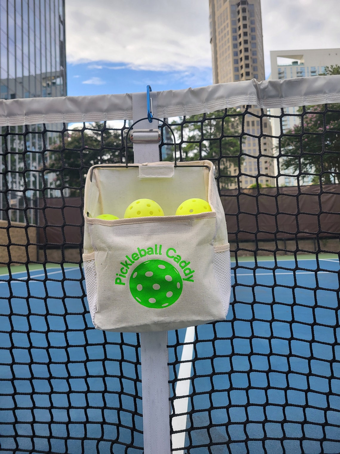 Pickleball Caddy Ball Basket for Tennis Net or Fence - Etsy