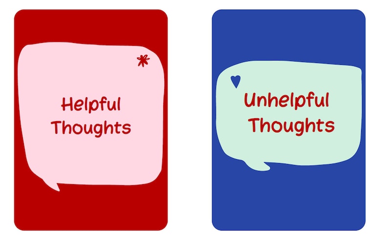 Helpful and Unhelpful Thoughts Sorting Cards - Etsy
