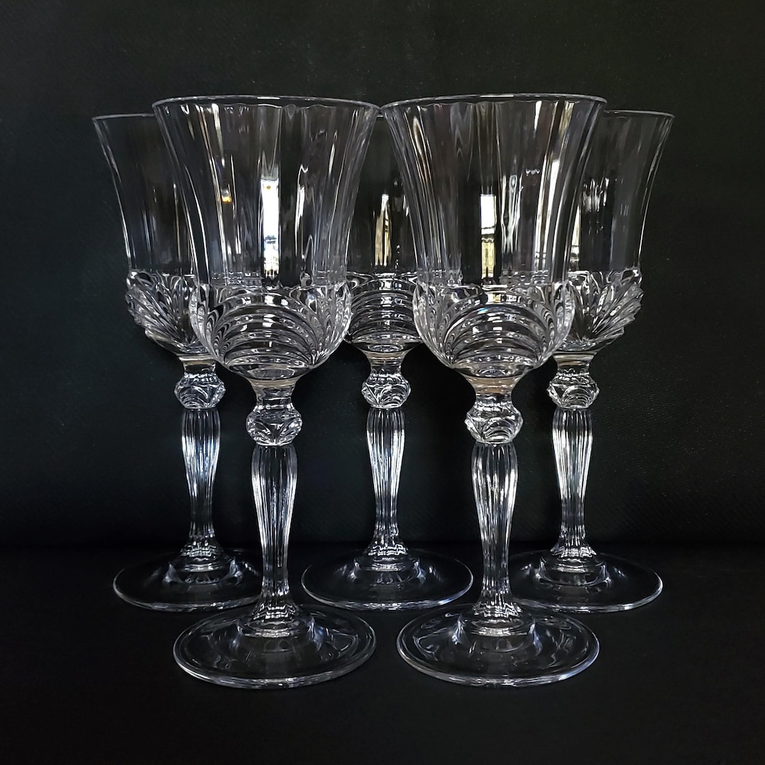 Royal Crystal Rock Aurea Water Goblet 5oz Set of 5 Stemware Wine ...