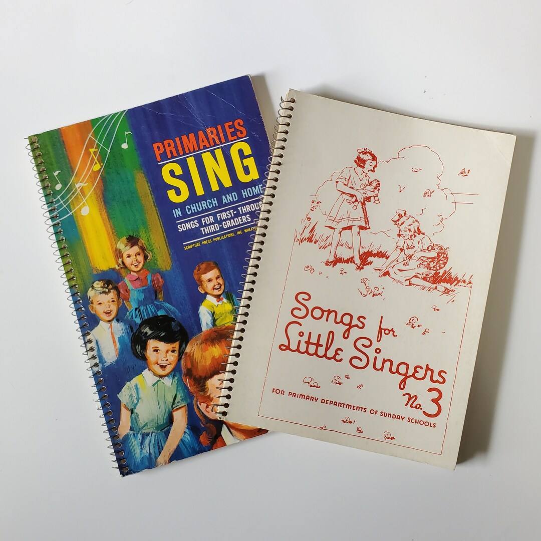 2 Vintage Children's Song Books Songs for Little Singers Sheet Music ...