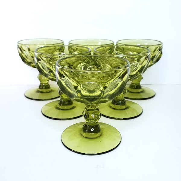 Imperial Green Thumbprint Goblet - Etsy