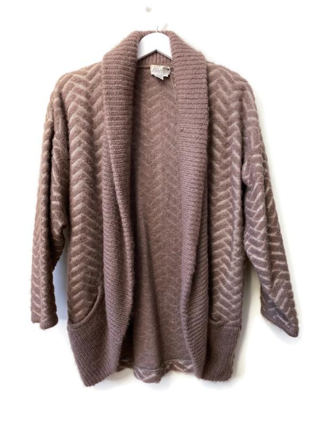 1980's Knit Sweater Coat by Side Effects in Mohair, Acrylic and Nylon ...