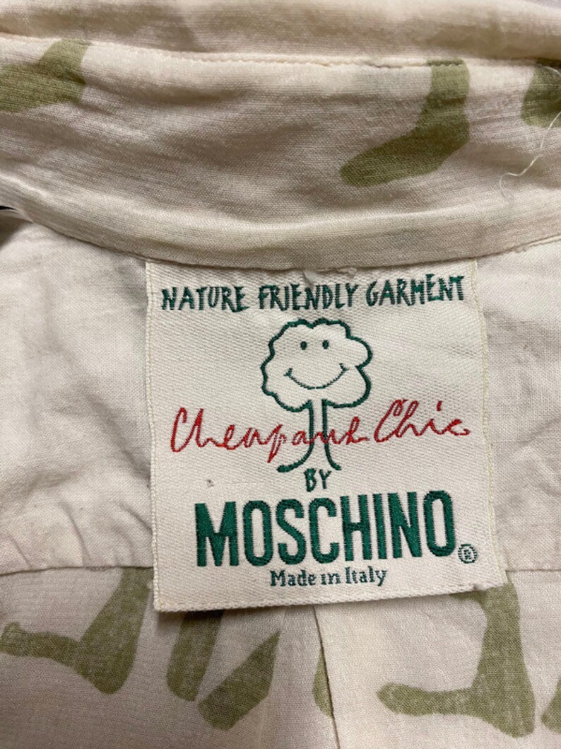1990's Moschino Cheap and Chic Nature Friendly Garment Blouse With ...