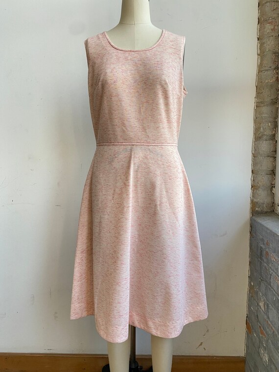 1970's 2 piece Dress in pale red, Union tag Vintage s… - Gem