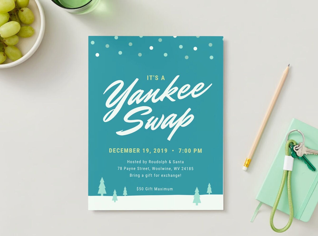 Yankee Swap Party Invitation - Etsy