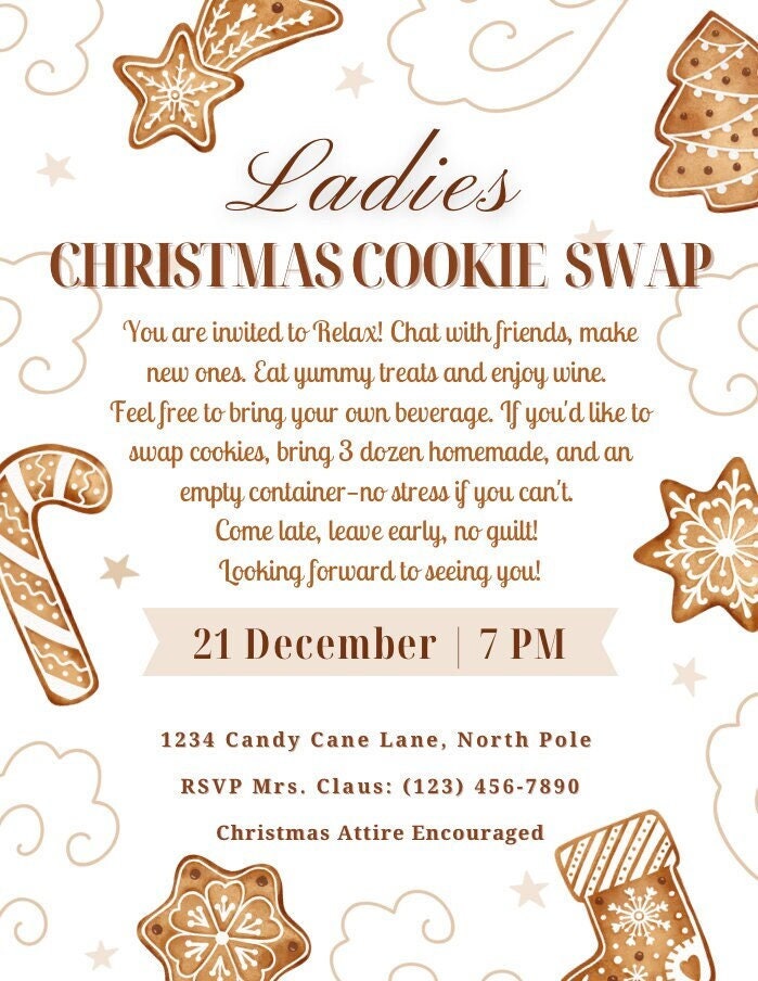 Cookie Swap Invitation - Etsy