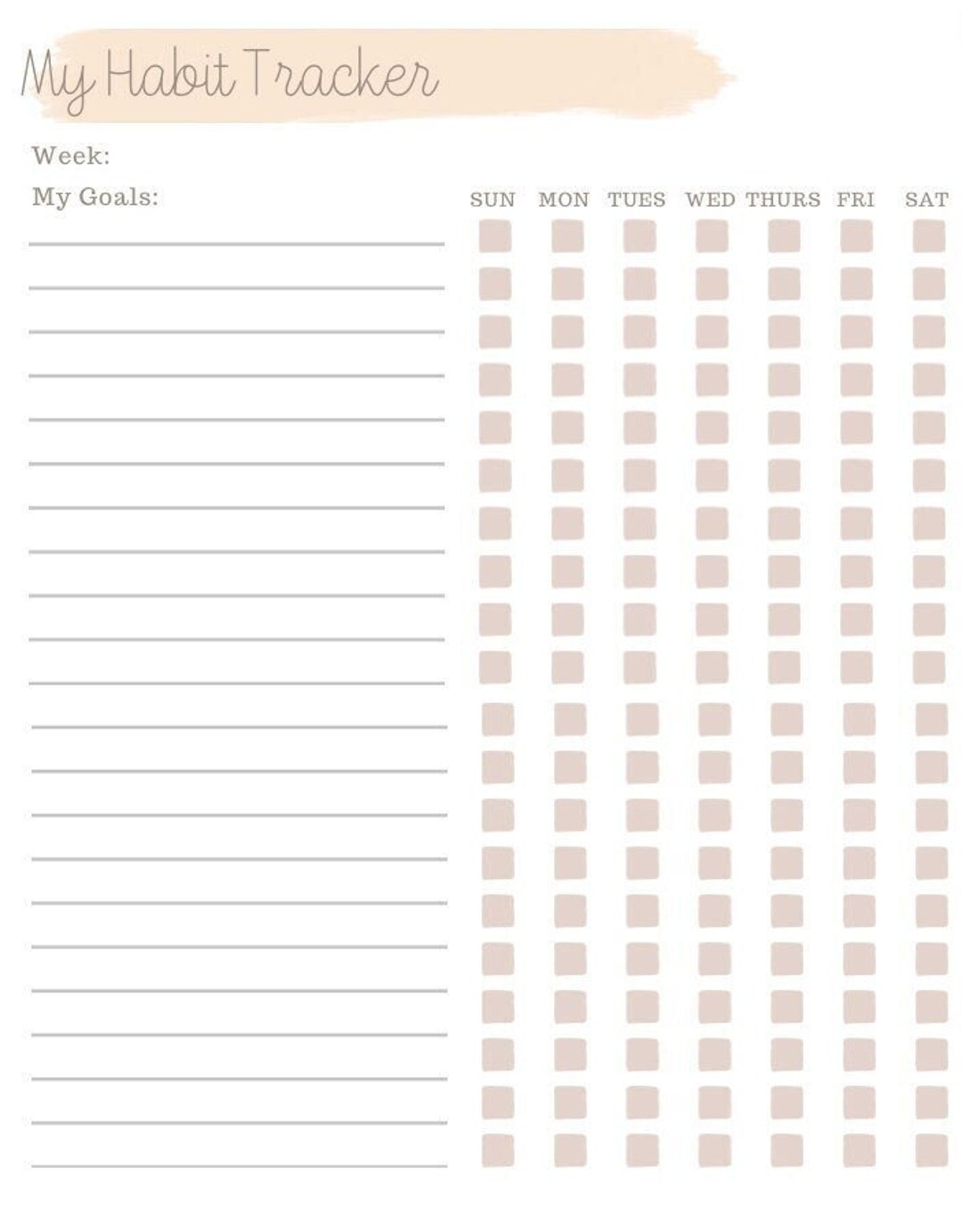 My Habit Tracker - Etsy