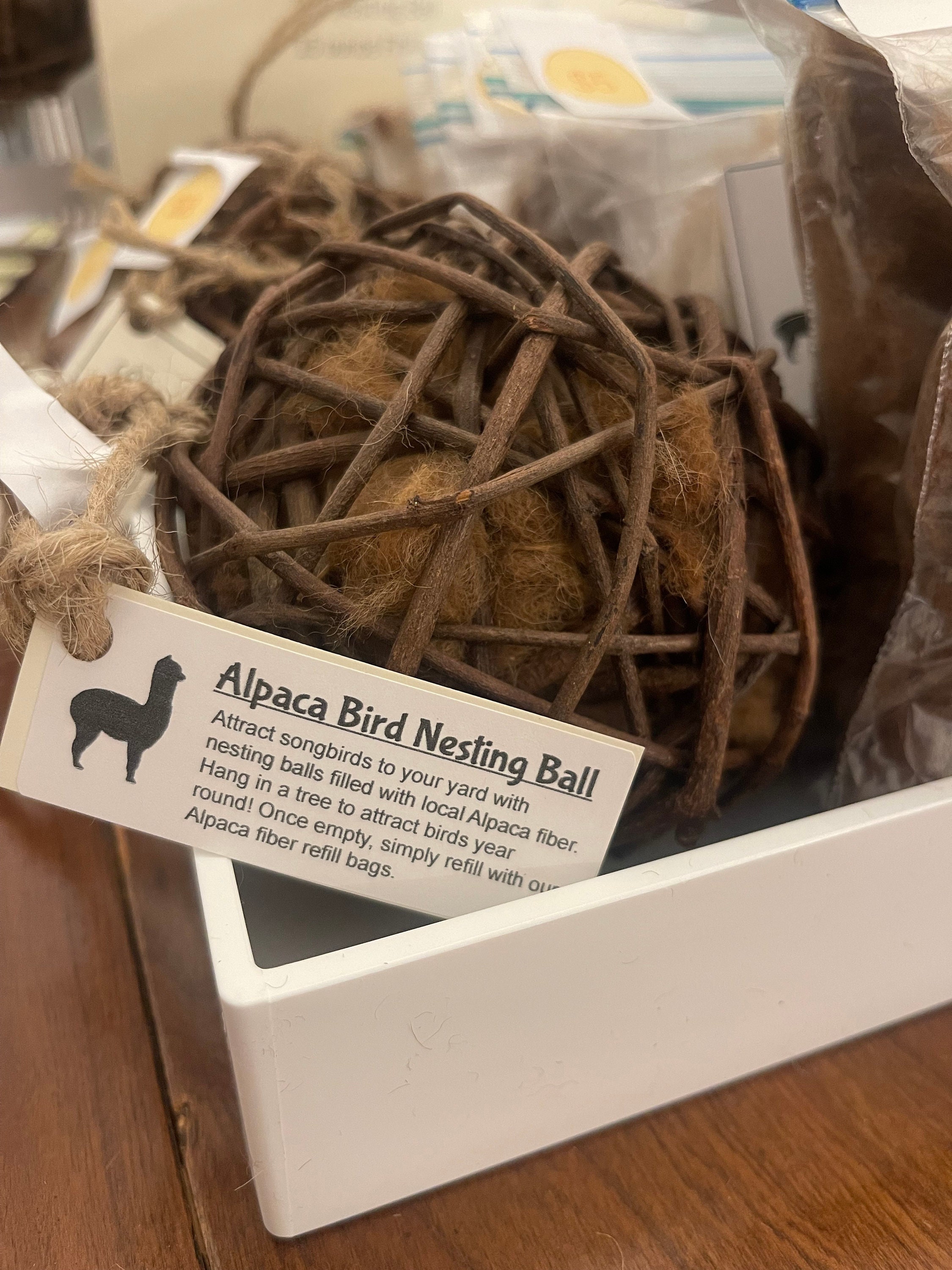 Alpaca Fiber Bird Nesting Ball - Etsy