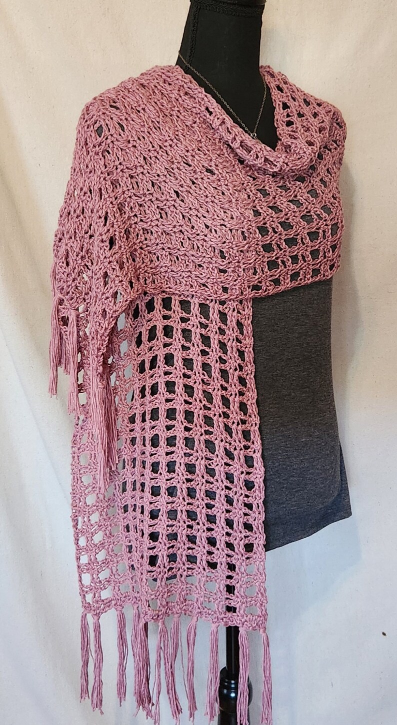 Crocheted Fringe Wrap/scarf - Etsy