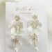 FILIA // White Flower Wedding Earrings, Floral Bride Earrings, Bridal ...