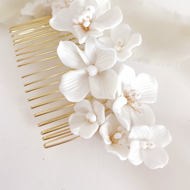 Floral Hair Comb - Etsy