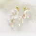 FILIA // White Flower Wedding Earrings, Floral Bride Earrings, Bridal ...