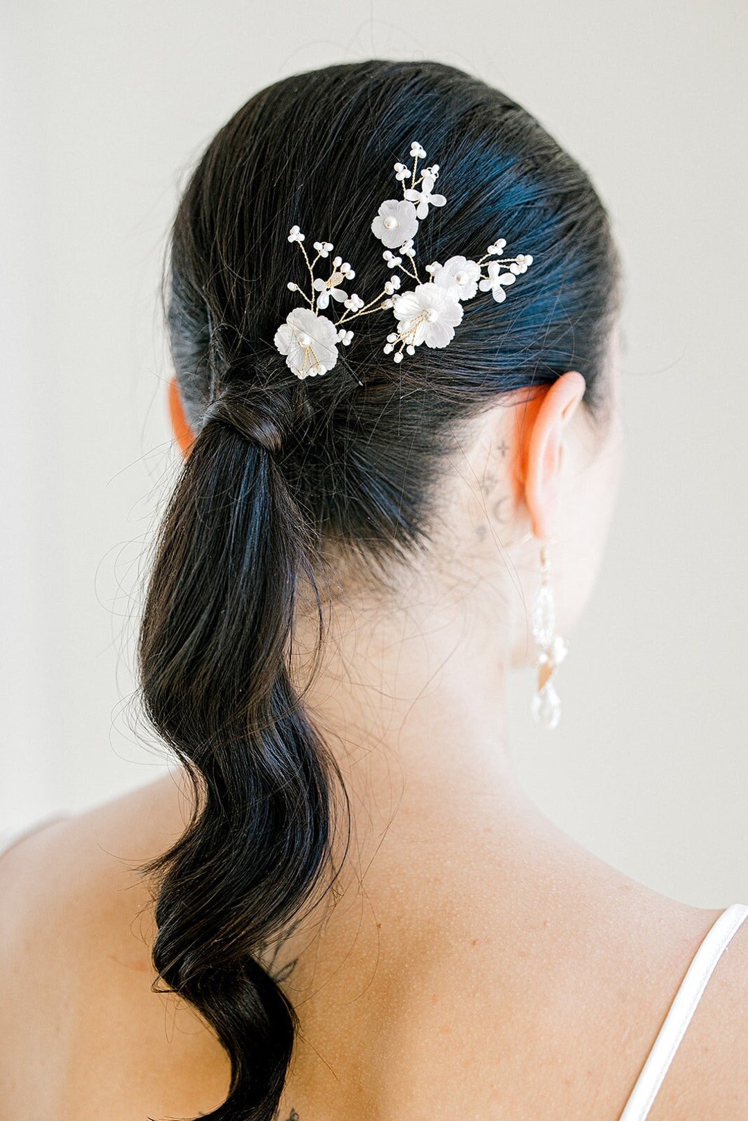 LIRA // Boho Floral Hair Pins, FLOWER Gold Pearl Hair Pin, Bride Hair ...