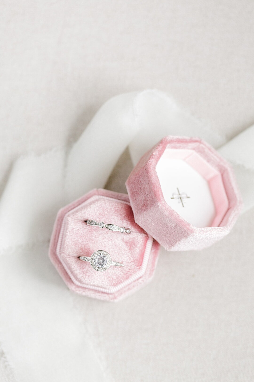 Pastel Pink Velvet Ring Box, Custom Ring Box, Proposal Ring Box, Ring ...