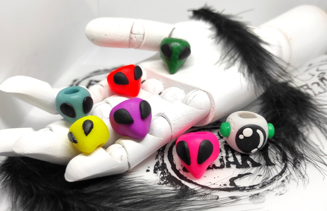 Neon Alien Beads/ Astronaut and UFO Dreadbeads/ Dreadlocks - Etsy