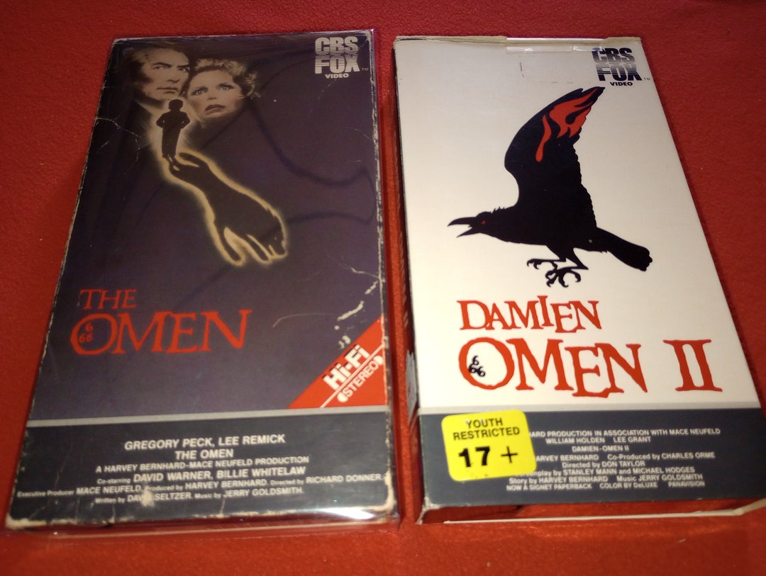 The OMEN VHS Combo Parts 1 and 2 Horror Classic Supernatural Vintage ...