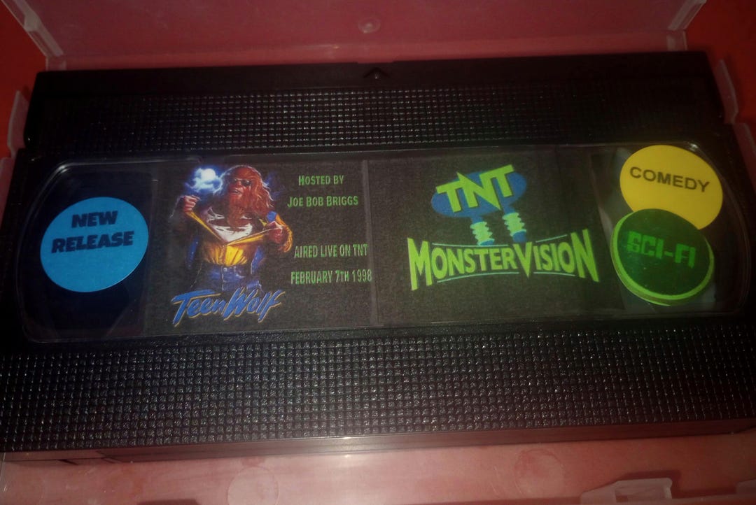 TEEN WOLF Vhs Monstervision Aired Tnt Joe Bob Briggs 1998 Enhanced ...
