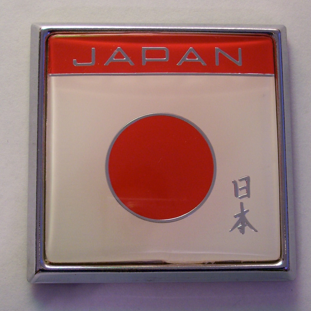 Car Badge National Flag Emblem - Japan - Etsy