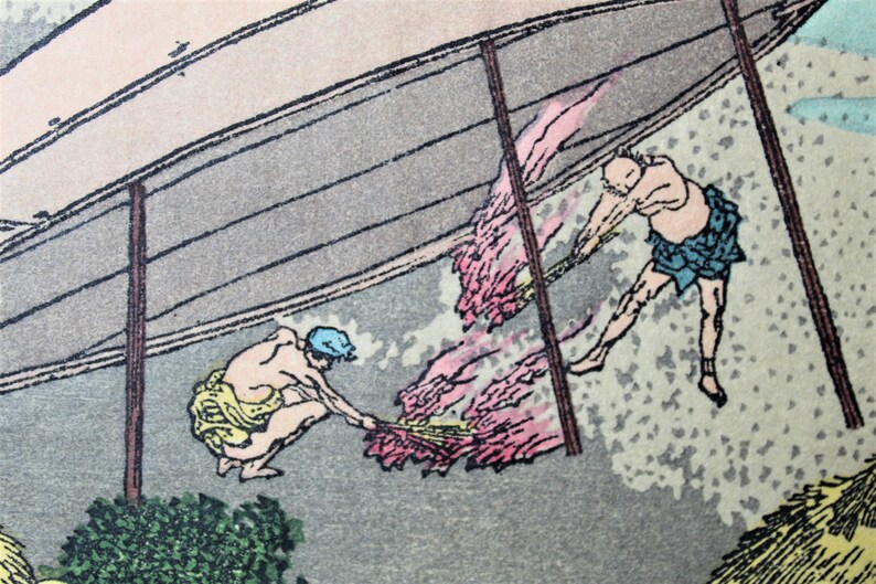 Japanese Ukiyoe Fuji With a Rocket by Katsushika Hokusai - Etsy