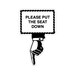 Put the Seat Down Sticker Sign for Bathroom - Etsy