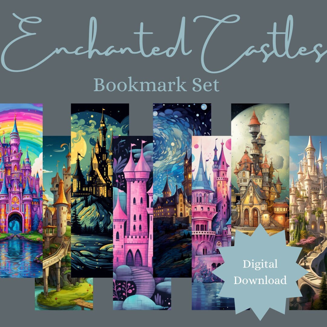 Enchanted Castles Bookmarks - Set of 8 - Etsy