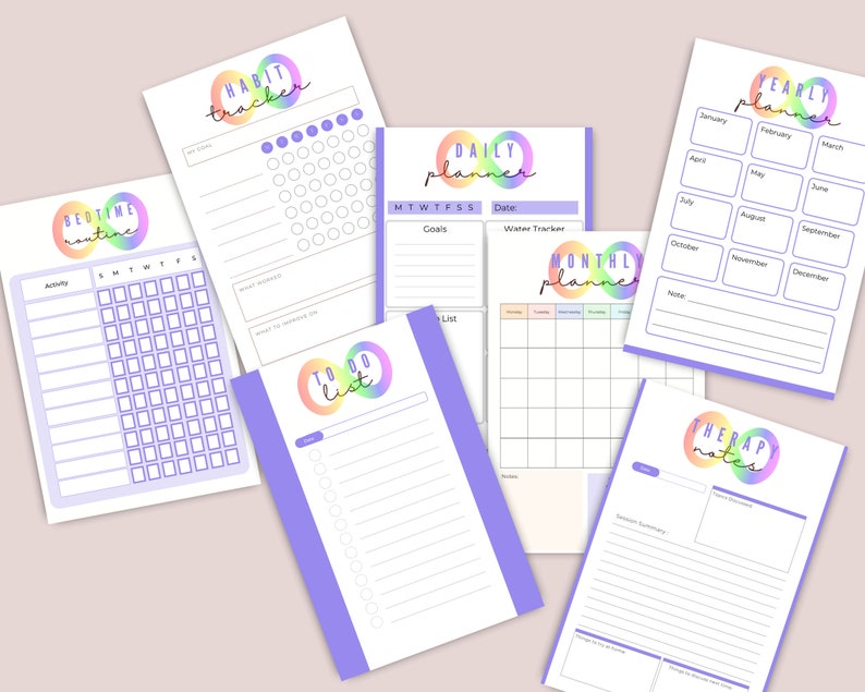 Autism Self-care Planner | Printable Planner | Adult Planner and ...