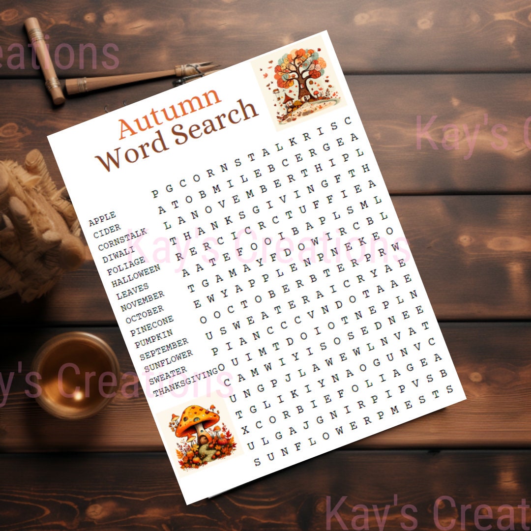 Autumn/fall Word Search Bundle - Thanksgiving, Indigenous People's Day ...