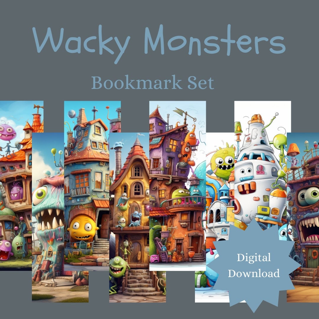 Wacky Monsters Bookmarks - Set of 8 - Etsy