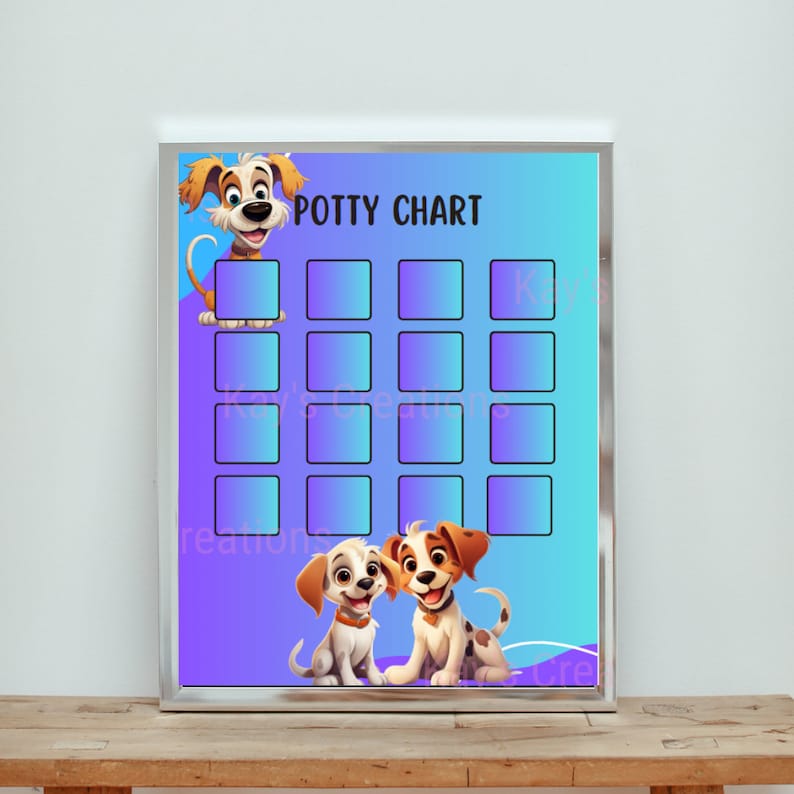 Dog Doggy Puppy Potty Chart for Toilet Training Toddlers - Etsy