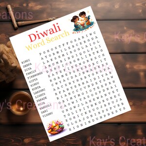 Diwali/hindu Festival of Lights Wordsearch Printable - Etsy