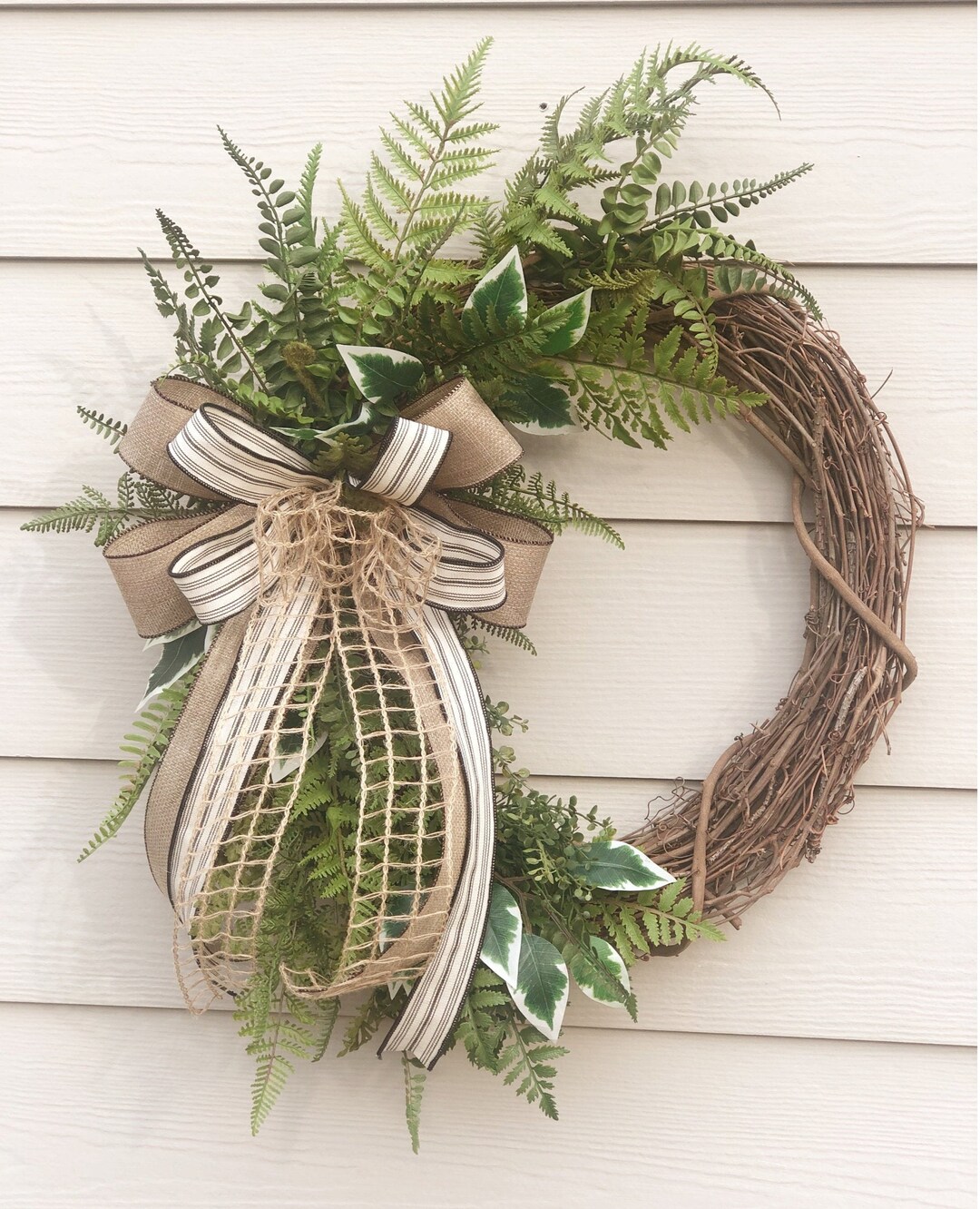 Everyday Wreath for Front Door, 30 Inch Grapevine Wreath, Spring Wreath ...