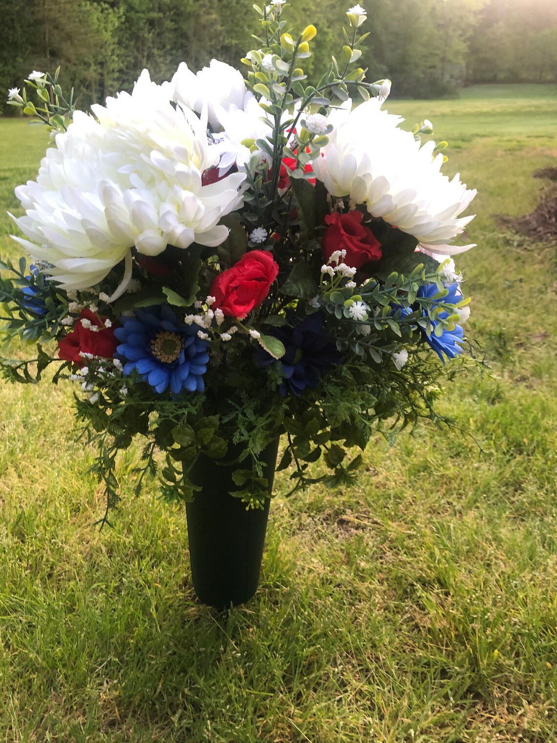 Cemetery Cone Flowers for Grave Gravesite Cone Cemetery | Etsy