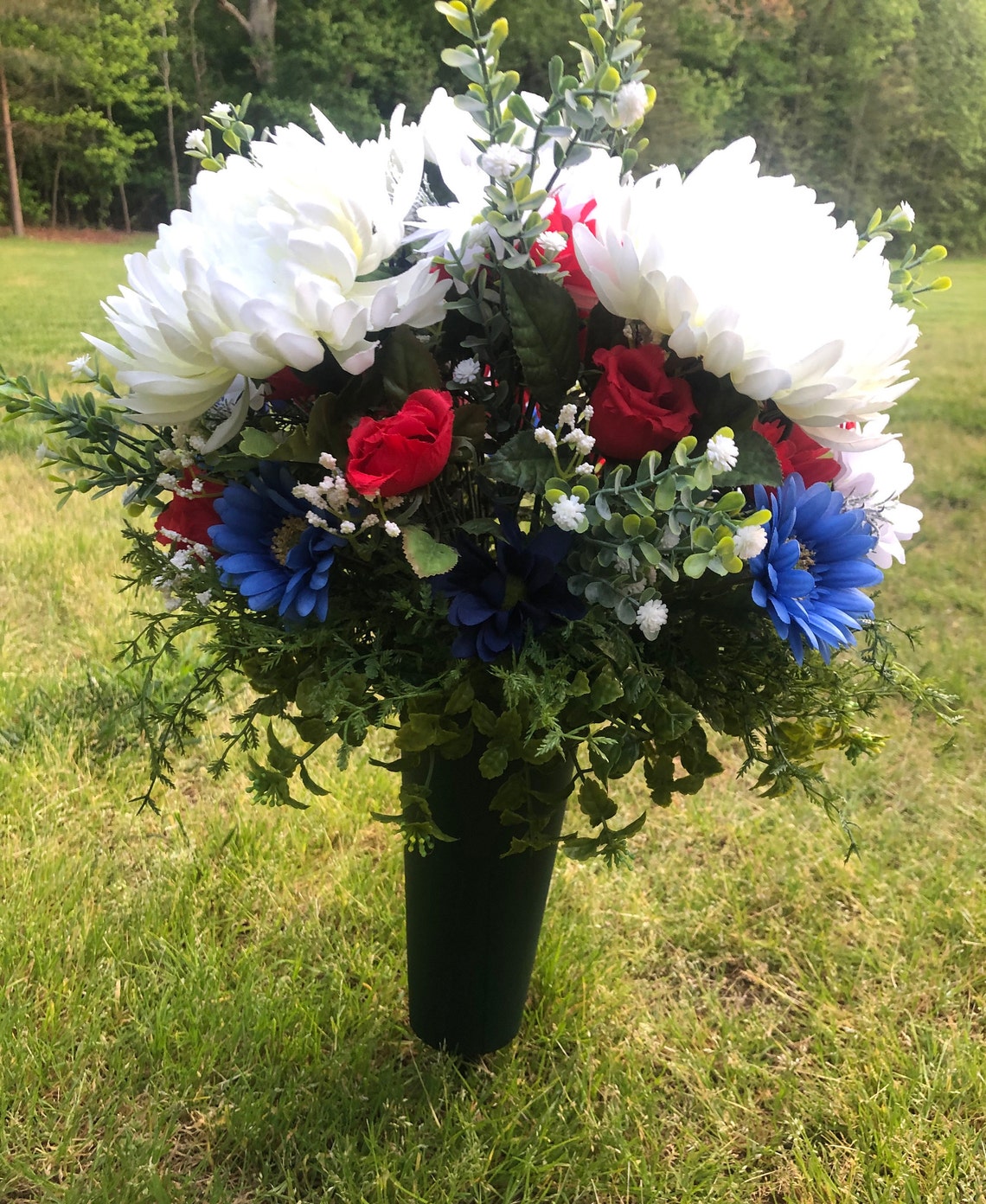 Cemetery Cone Flowers for Grave Gravesite Cone Cemetery | Etsy