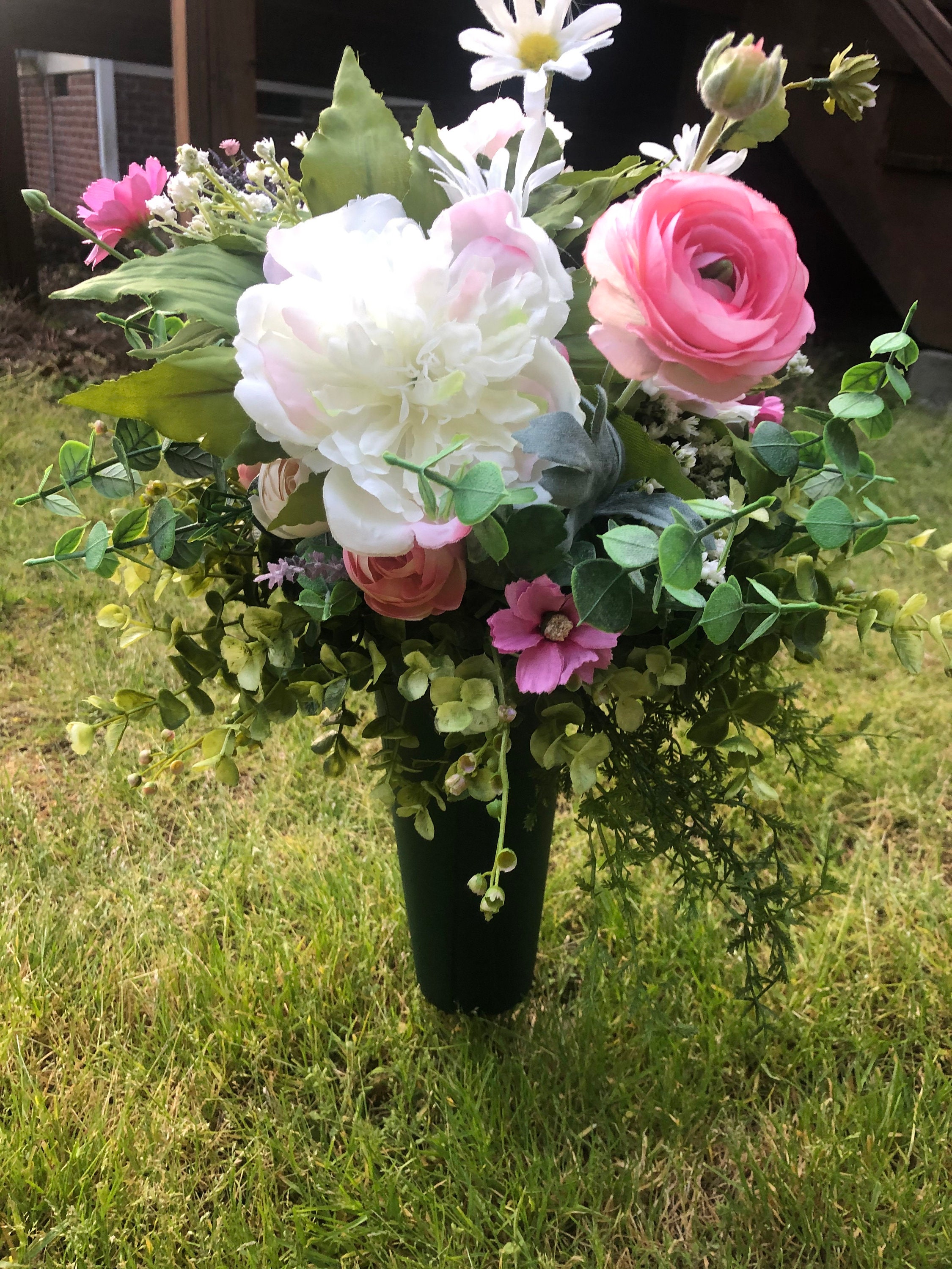 Cemetery Cone Flowers for Grave Gravesite Cone Cemetery - Etsy