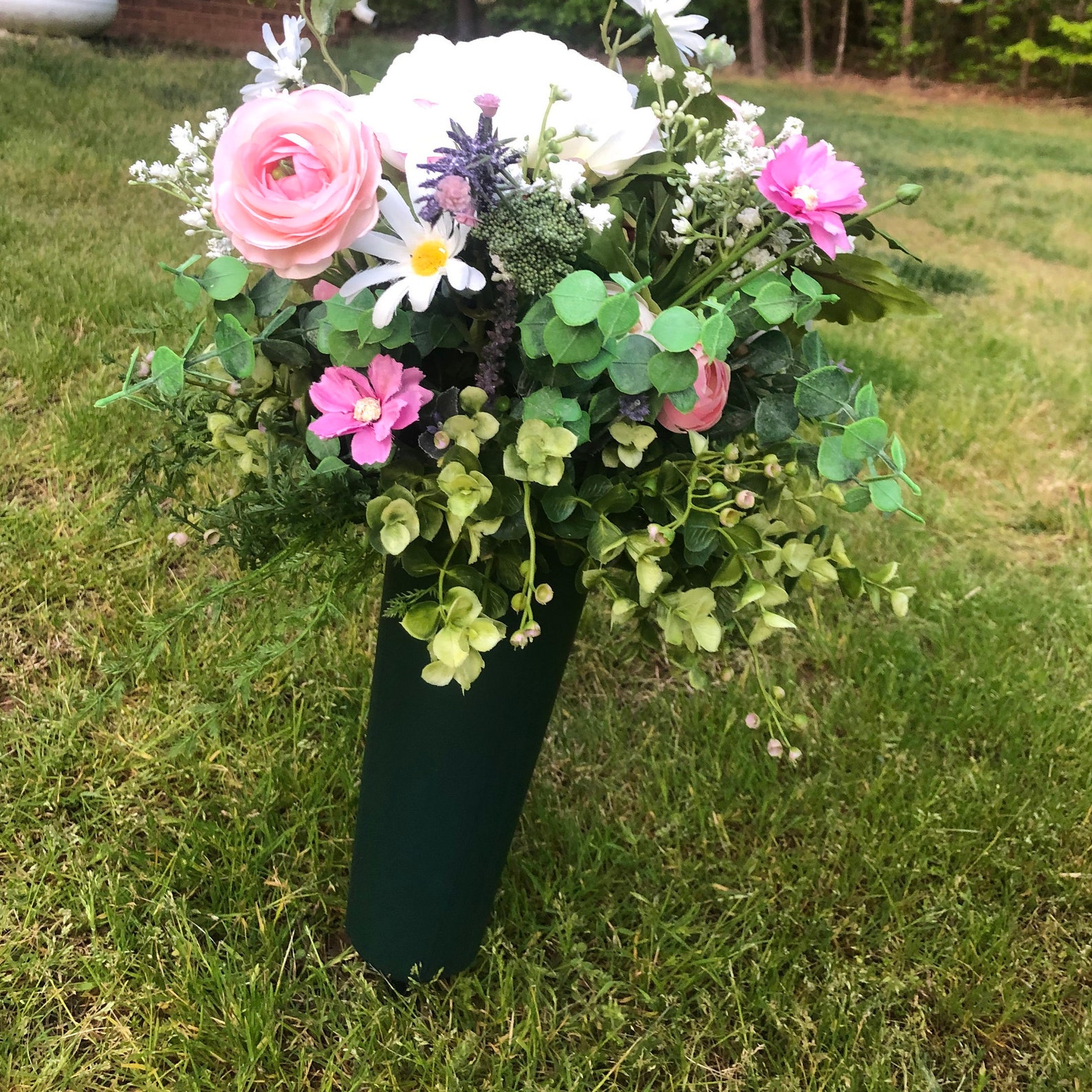 Cemetery Cone Flowers for Grave Gravesite Cone Cemetery | Etsy