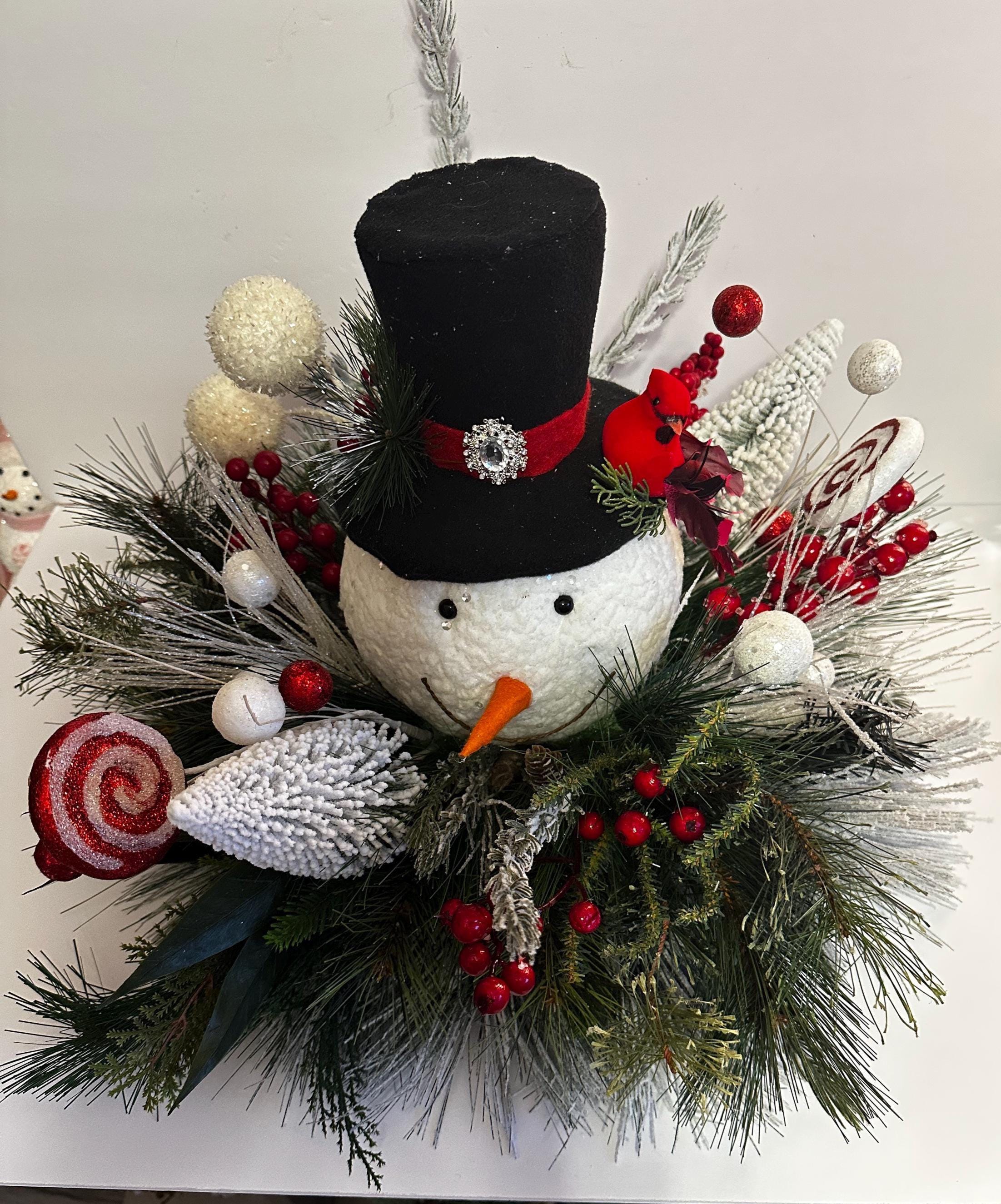 Snowman Centerpiece, Winter Table Decor Centerpiece, Snowman ...