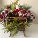 Winter Woodland Centerpiece, Rustic Sleigh, Farmhouse Sleigh, Wooden ...