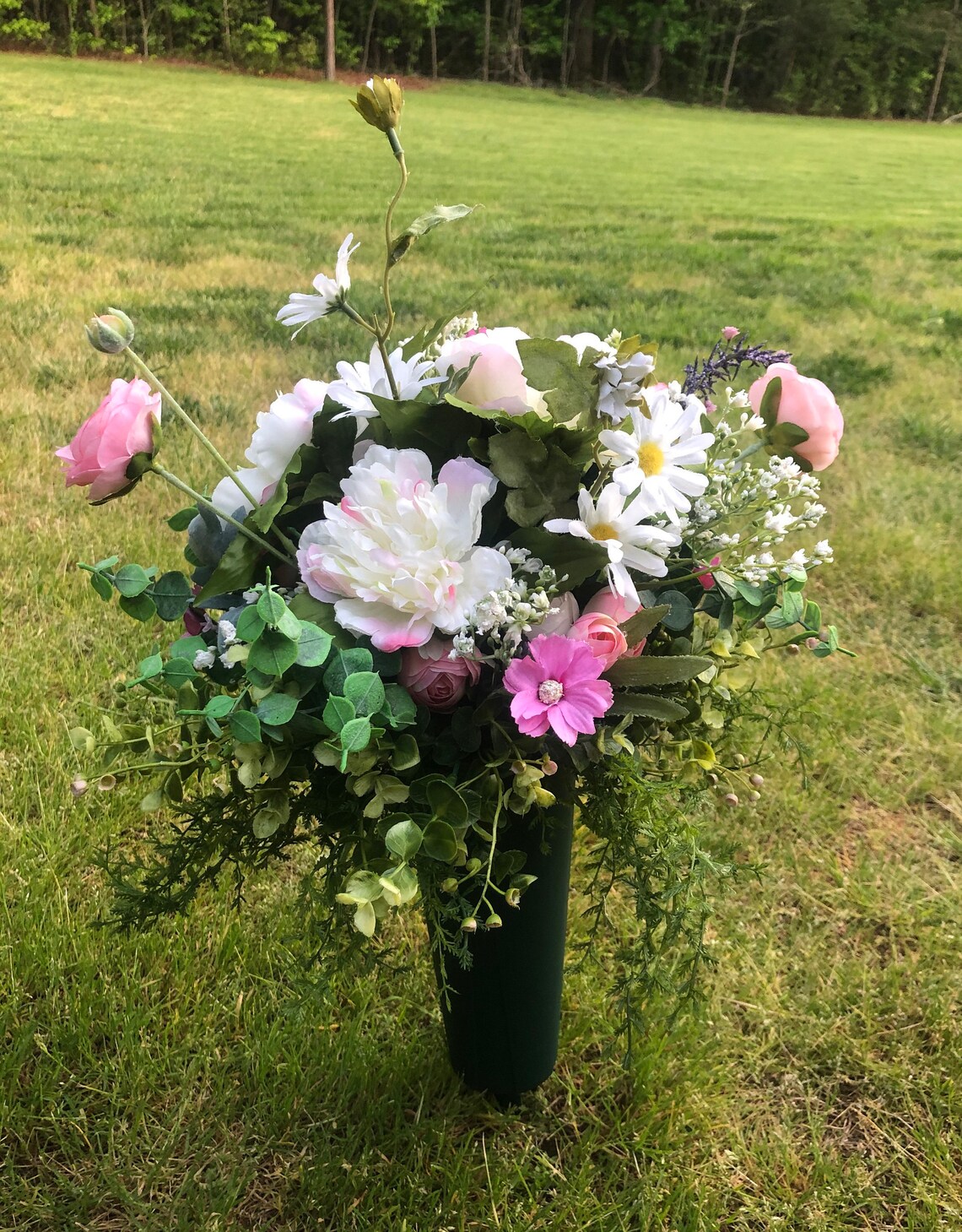 Cemetery Cone Flowers for Grave Gravesite Cone Cemetery | Etsy