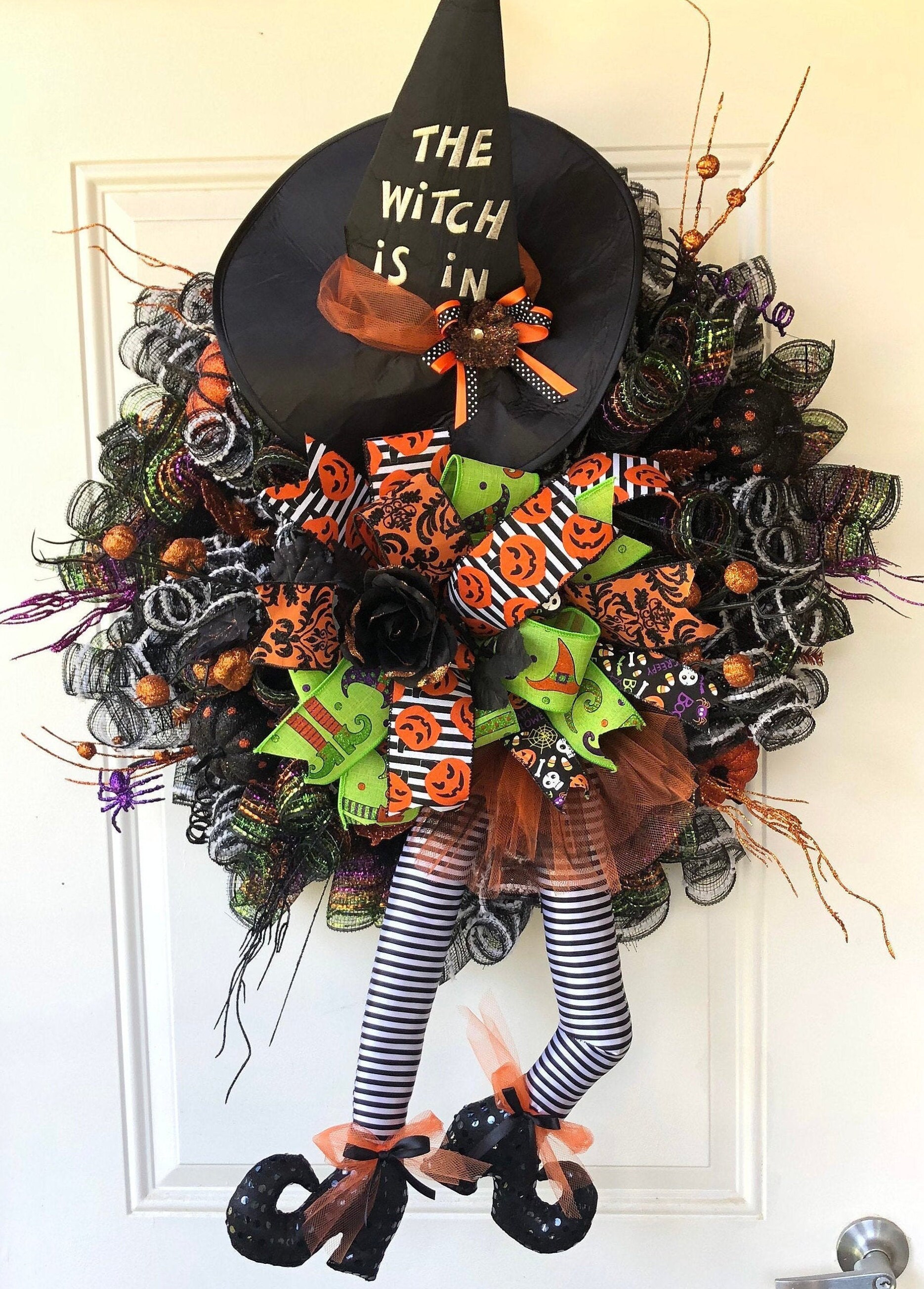 Halloween Wreath Fall Wreath Witch Wreath Halloween Decor | Etsy