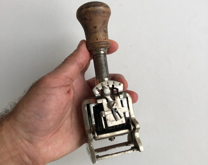Vintage Numbering Machine, Mechanical Sequential Numbering, Stamp ...
