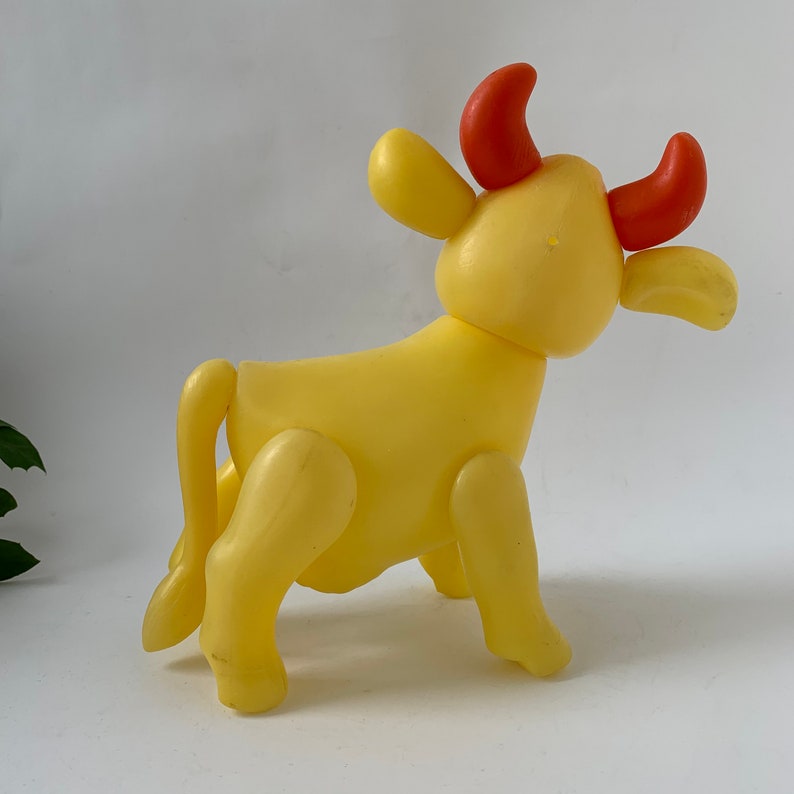 Vintage Toy cow Soviet Plastic Toy Plastic Cow | Etsy