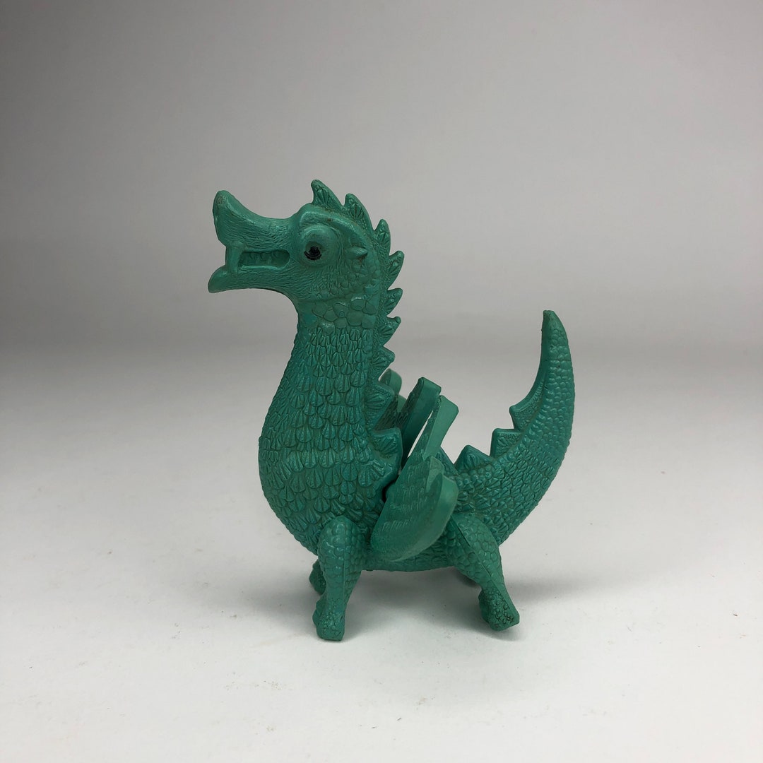 Vintage Dragon Toy, Rubber Dragon, Soviet Toy, Green Dragon, Rare Toy ...