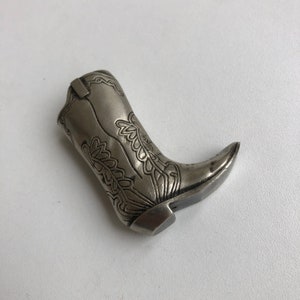 Vintage Lighter Case, Cowboy Boot, Lighter Metal Case, Pocket Lighter ...