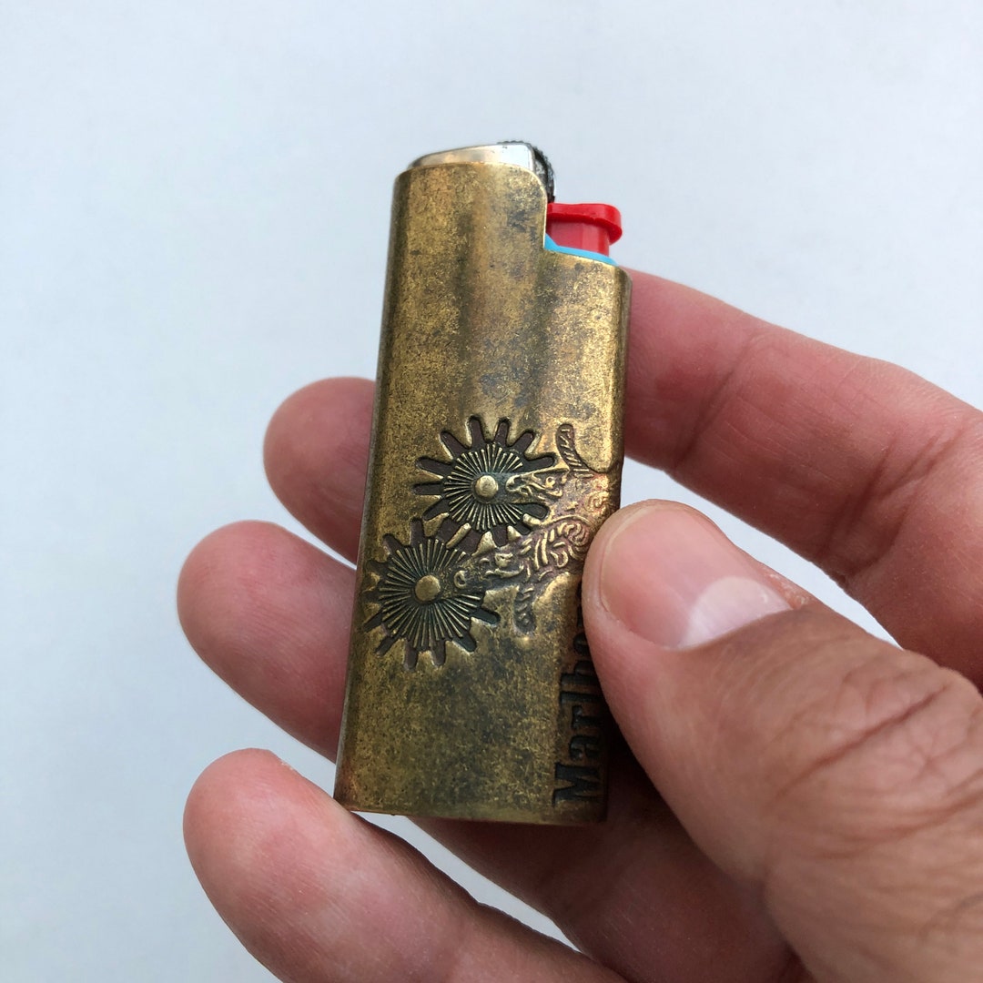 Vintage Lighter Case, Cowboy Style, Metal Lighter Case, Pocket Lighter ...