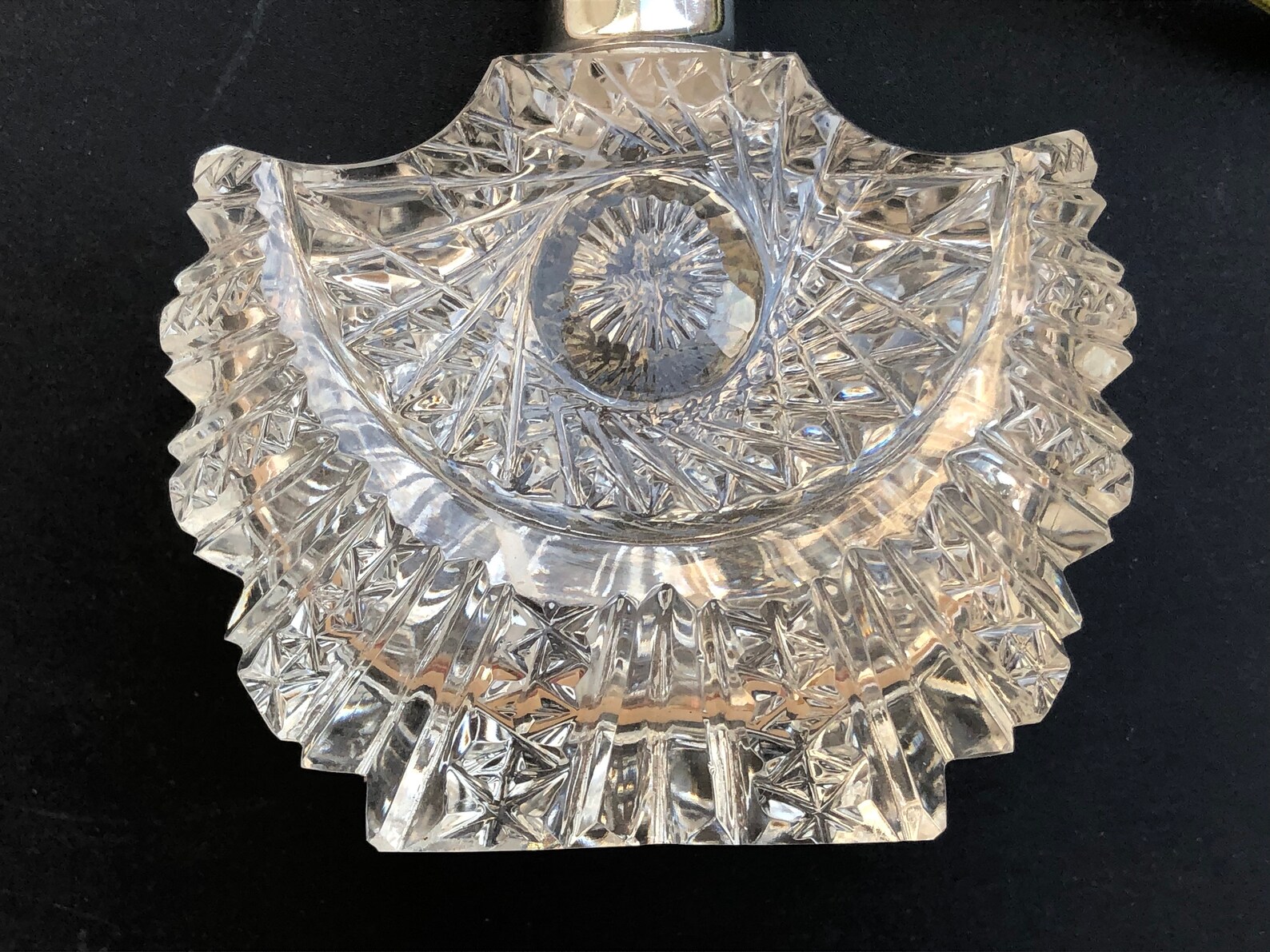 ART DECO Glass Flacon Spray Czech Crystal Bohemian Perfume | Etsy