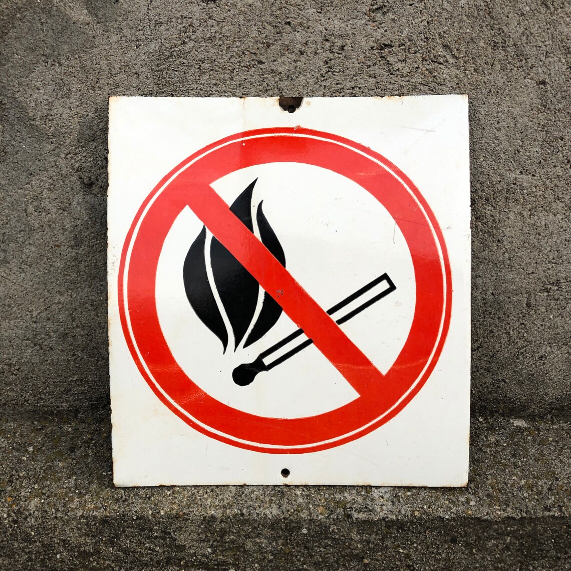 Vintage Enamel Sign, Flammable, Soviet Sign, Warning Sign, Industrial ...
