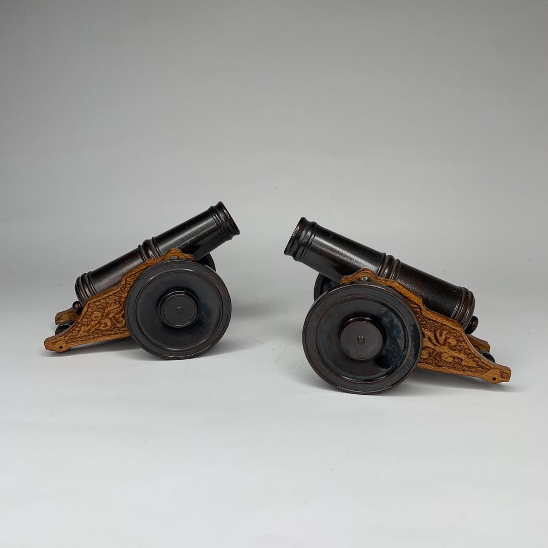 Vintage Desk Souvenir, Soviet Cannon Model, Miniature Cannon Pair ...