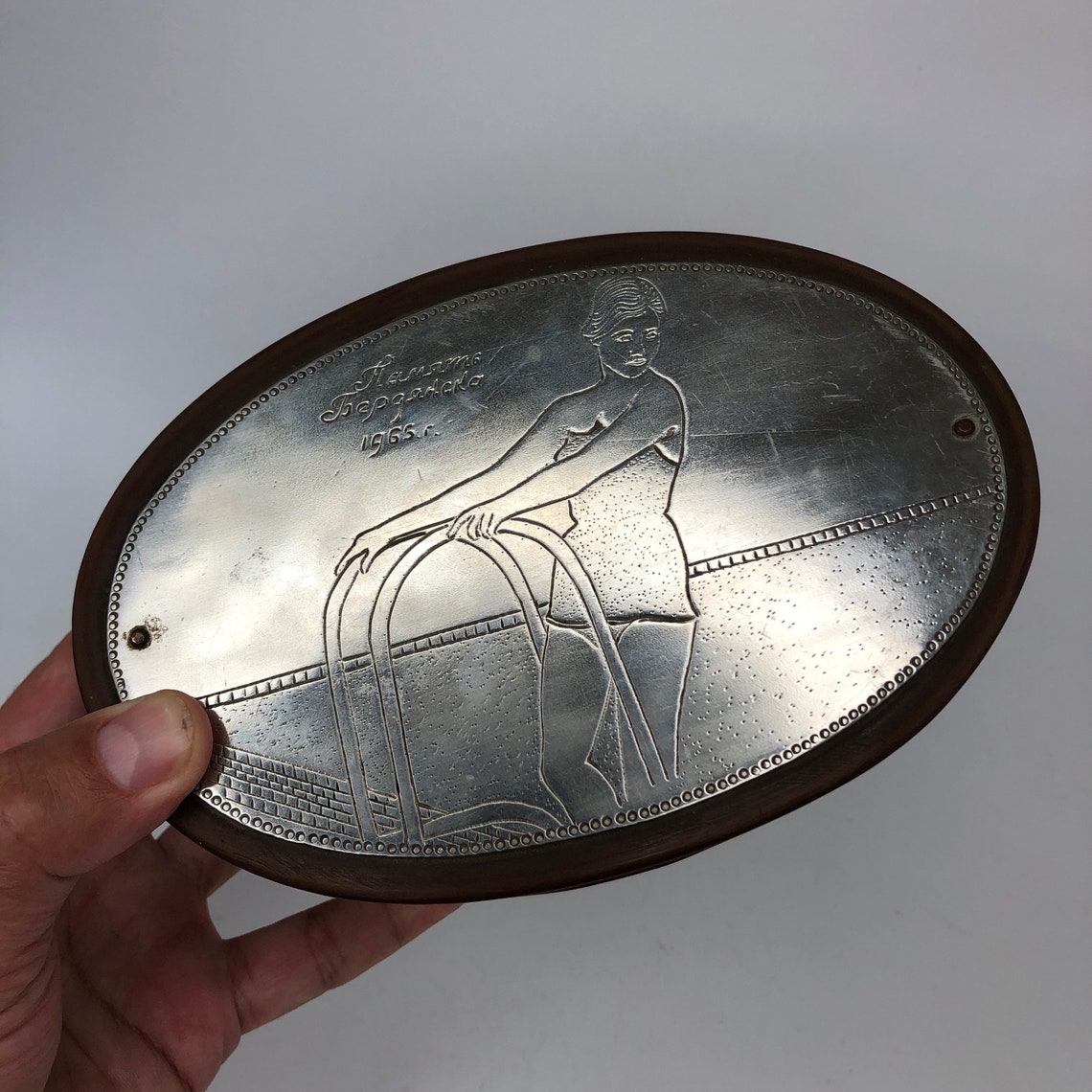Vintage Jewelry Box Soviet Jewelry Box Handmade Oval - Etsy