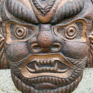 Vintage Devil Mask, Devil Face, Large Copper Mask, Handmade, Metal ...