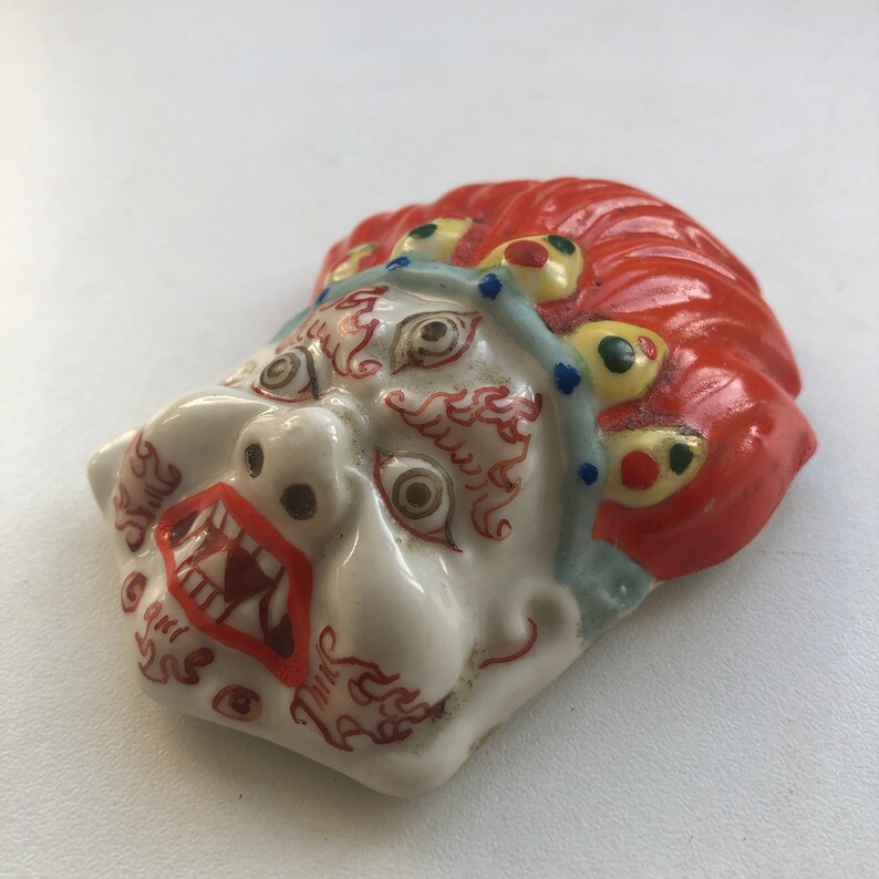 Vintage Mask Mongolia God of Fire Porcelain Brands - Etsy